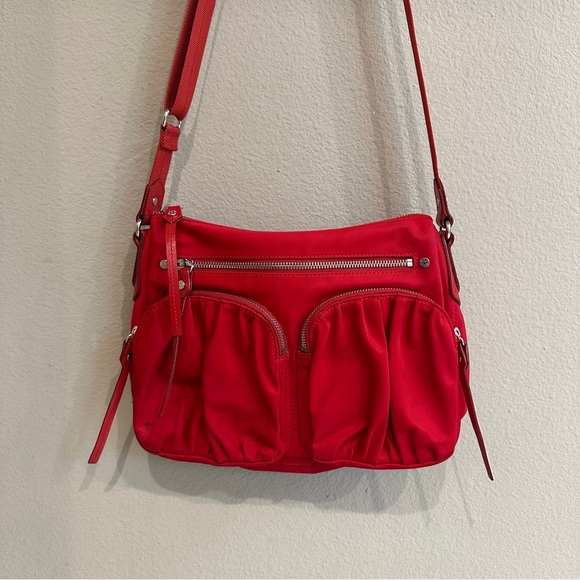MZ Wallace | Bags | Mz Wallace Red Nylon Paige Shoulder Bag Crossbody ...
